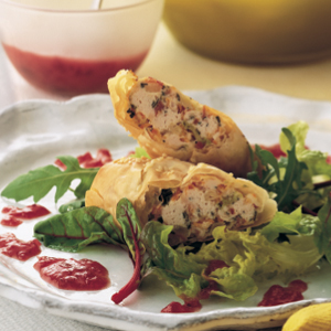 Chicken and vegetable filo rolls | Reader's Digest Australia